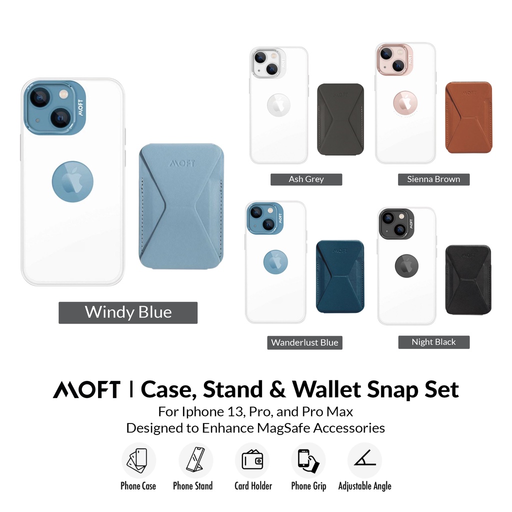 Moft Case iPhone 13 Pro Max 13 Pro Magsafe, soporte para teléfono y cartera Set | Shopee México