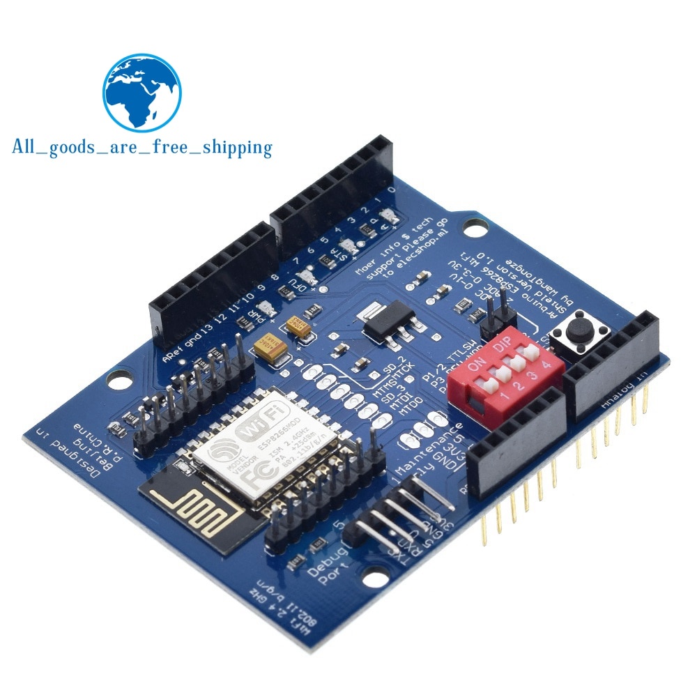 ESP8266 ESP-12E UART WIFI Placa De Desarrollo De Escudo Inalámbrico Para Arduino UNO R3 ...