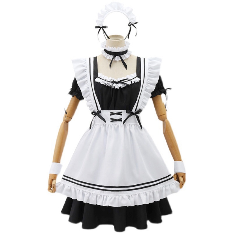 Negro Lindo Lolita Maid Disfraces Niñas Mujeres Encantadora Criada ...