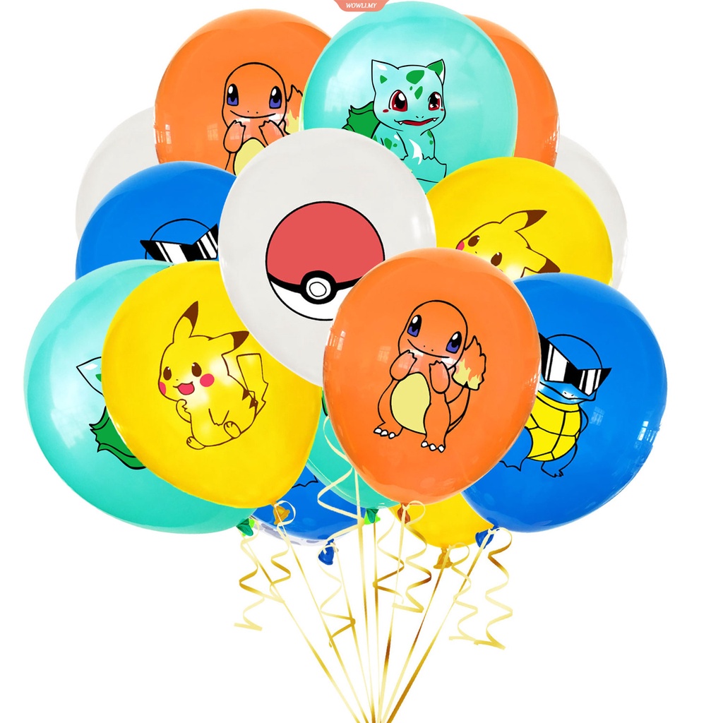 Globos de fiesta temáticos de Pokemon de 12 pulgadas y 4 estilos ...
