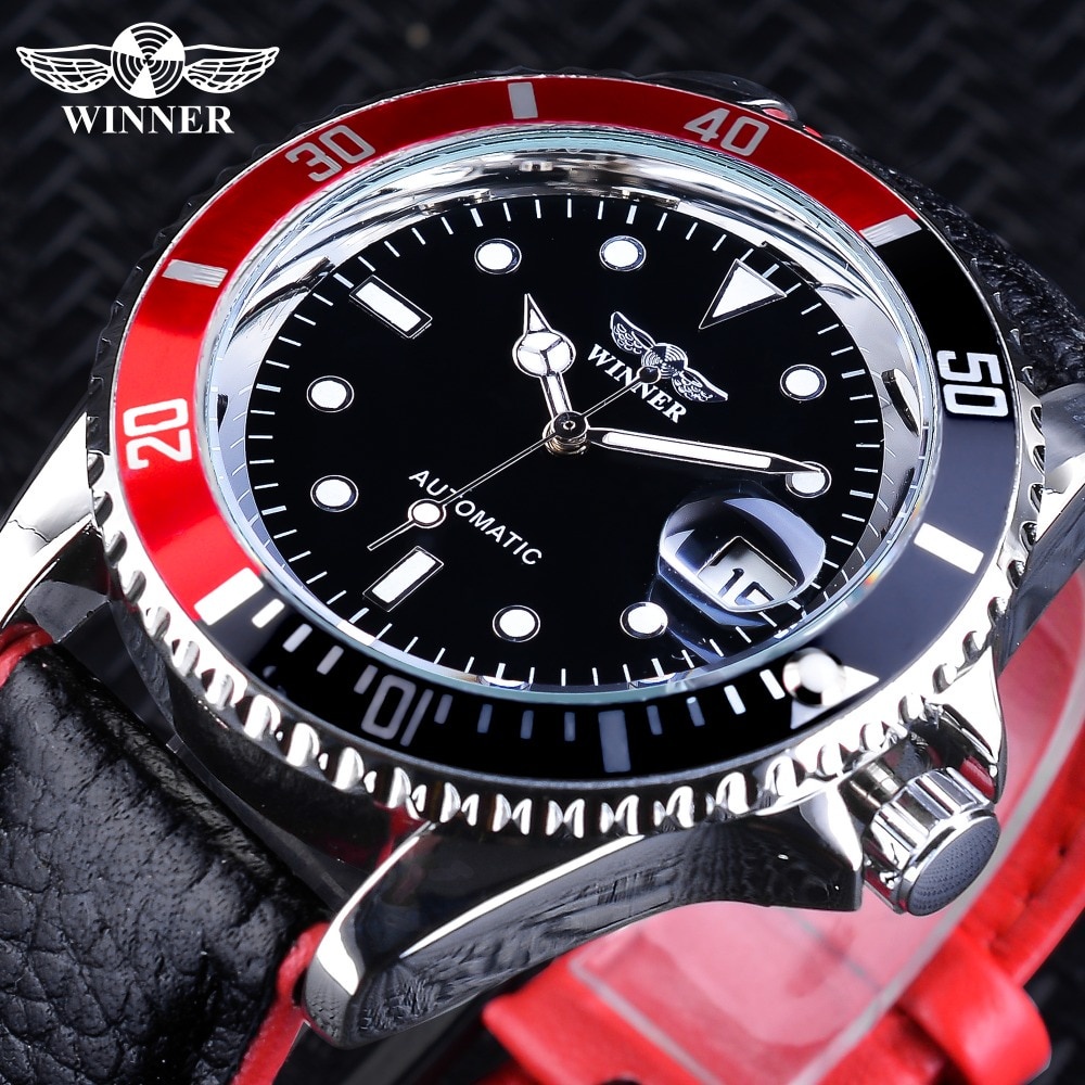 Winner 2018 moda negro rojo deporte relojes calendario pantalla ...