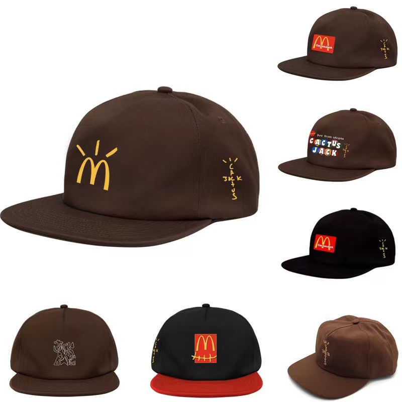 Travis Scott McDonald's joint unisex Gorra Plana Moda Tendencia Salvaje ...