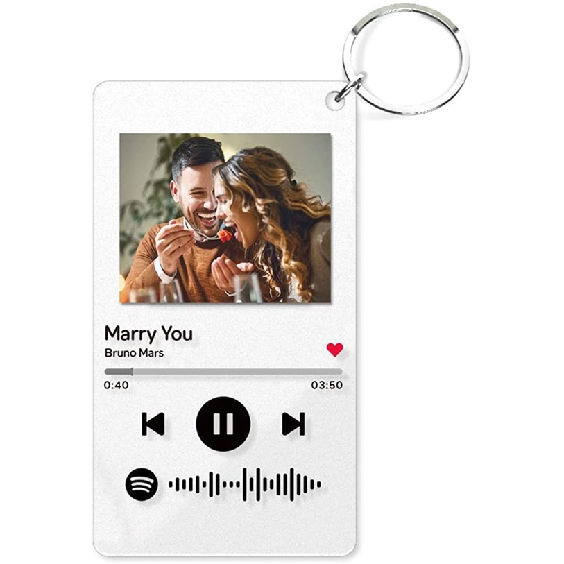 Llavero Personalizado De Spotify Con Imagen , Scannable Música Código ...