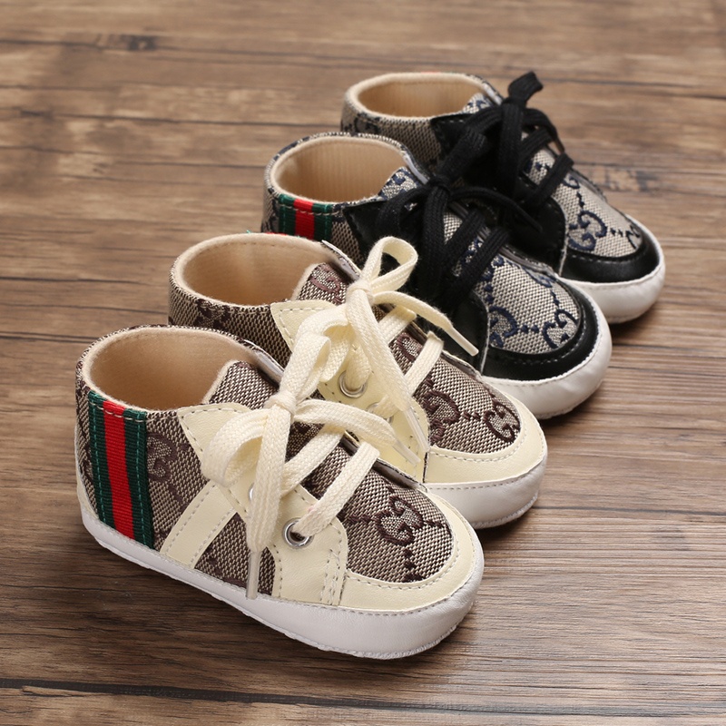 Zapatos De Bebé Niña Botas De Impresión De Cuero Suela Suave Niño ...