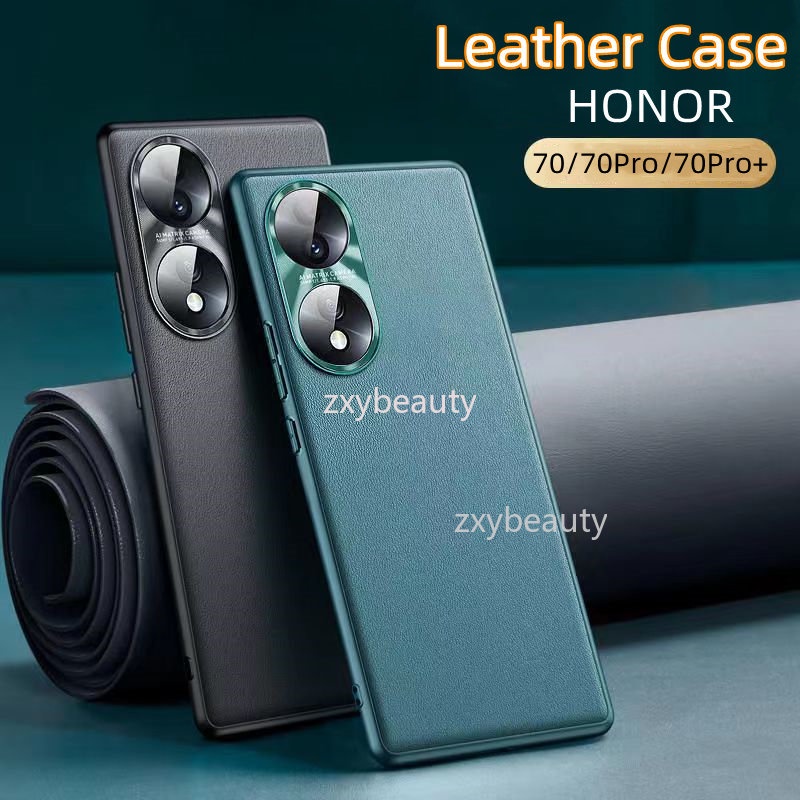 HardWare Funda De Cuero Liso Para Honor 70 90 Pro Plus 5G Lujo Mate Protección De Cámara ...