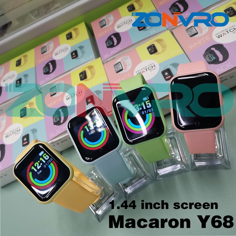 2021 Macaron Y68 D20 Smart Watch Colorful Fashion Fitness Bracelet ...