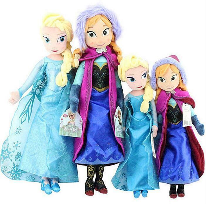 Muñeca De Peluche De 50cm Princesa Reina Elsa Anna Frozen Tema De La ...
