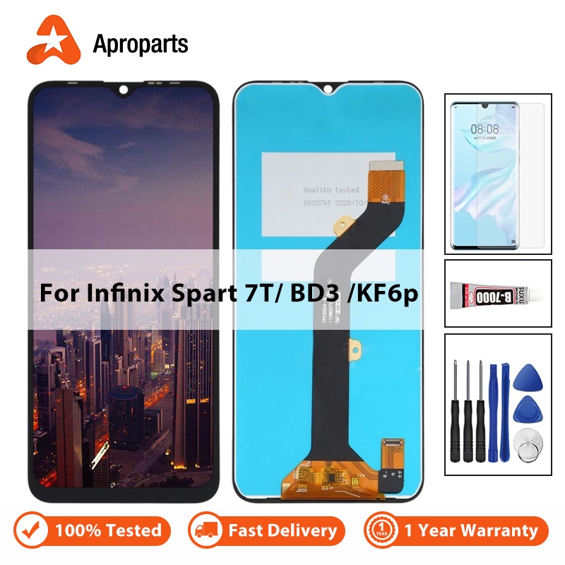 Pantalla Original Para Tecno Spark 7T LCD KF6p Digitalizador De Táctil Ensamblaje De Piezas De ...