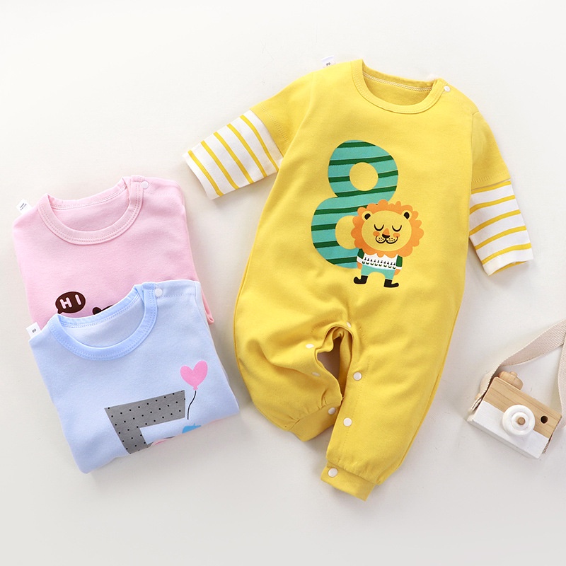 Mameluco De Algodón De Dibujos Animados Lindo Mono Para Niños Y Niñas ...