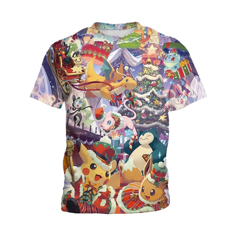 Niños Camisas De Moda Pokemon 三维 Impresión De Manga Corta Camiseta ...