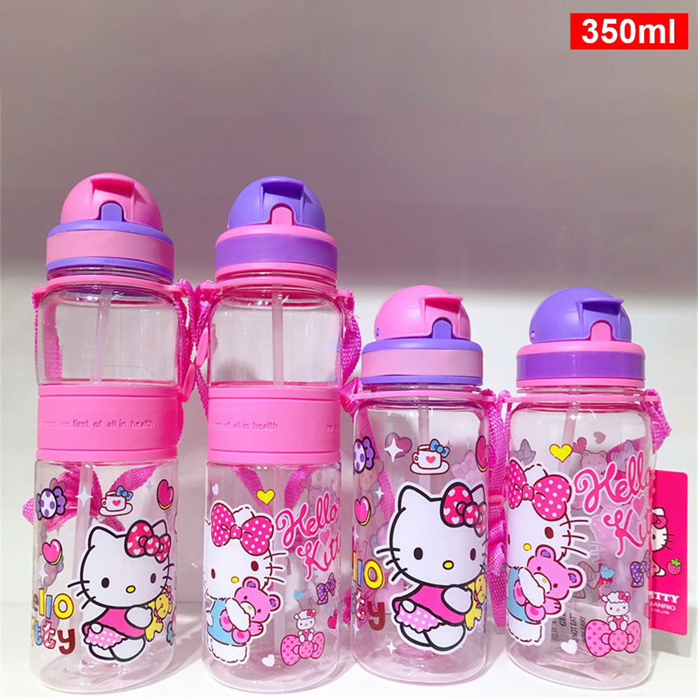 500ml Disney Frozen Princess Niños Taza De Agua Con Paja Hello Kitty Plástico Beber Hervidor De ...