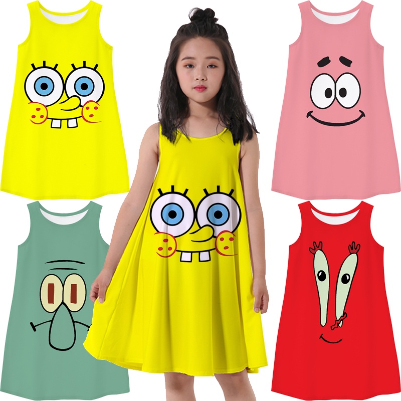 Las Niñas Vestido Bob Esponja SquarePants Patricio Estrella Calamardo ...