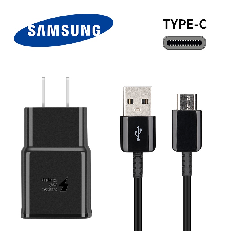Cargador Rápido Original Samsung 15W Micro Tipo C Cable Para A10s A20 A30 A50 A11 A51 A71 S7 S8 ...
