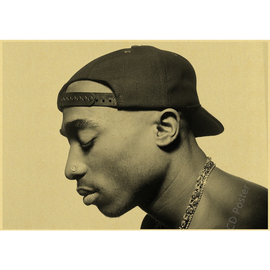 Hip Hop Singer Tupac Póster Retro Papel Kraft 2PAC Prints Posters ...