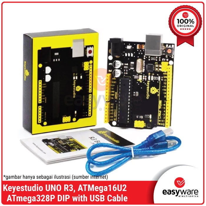 Keyestudio uno r3 DIP ATmega16U2 con cable como arduino uno r3 board | Shopee México