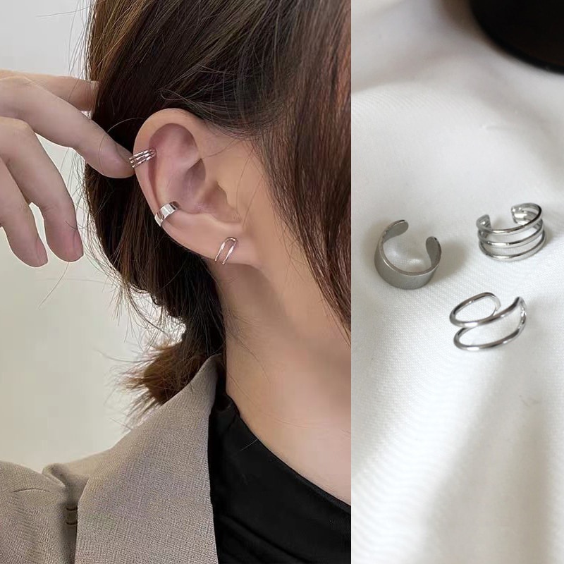 Aretes Simples De Clip Para Orejas Sin Piercing/Regalos Falsos Para ...