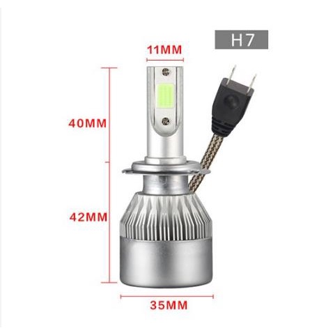 Luces led Para Coche Faros Led Automotriz Kit De Faros Focos Led C6 H4 Hb2 9003 Alta Baja 8000lm ...