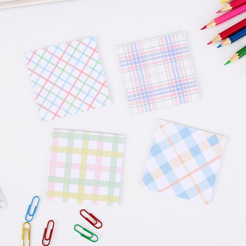 Rayas Comprobadas Lindo Post-It Notas Pequeñas Emocional Estudiante ...