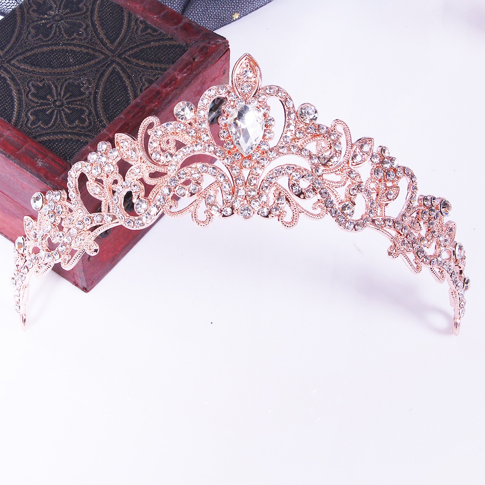 Elegante Corona Nupcial Tiara Performance Princesa Niñas Horquilla ...