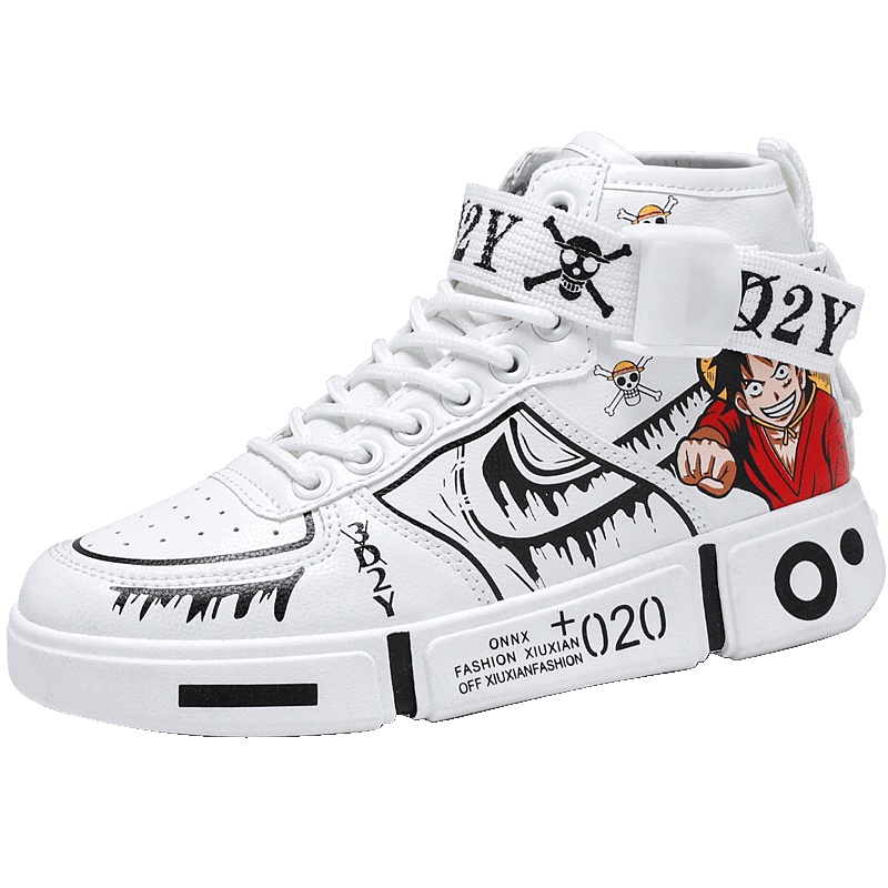 Zapatos Infantiles animation pirate king-Luffy-De Tablero Alto ...