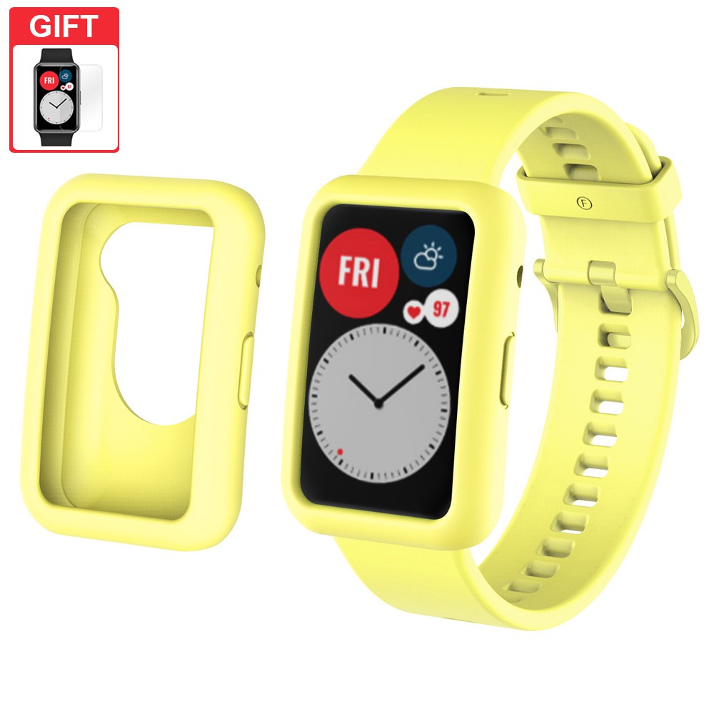 Correa De Silicona Con Funda Protectora Pulsera Para Huawei Watch Fit 2