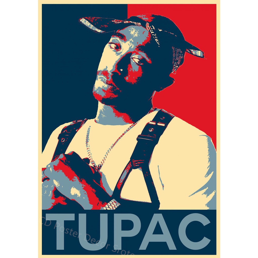 Hip Hop Singer Tupac Póster Retro Papel Kraft 2PAC Prints Posters ...