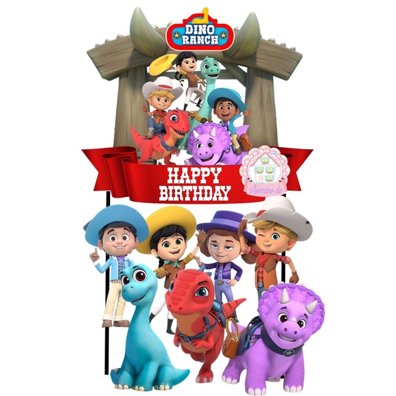 Dino RANCH CAKE TOPPER | Shopee México