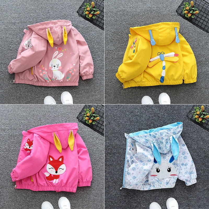 Linda Chamarra De Dibujos Animados Para Niñas Otoño Con Capucha Con ...