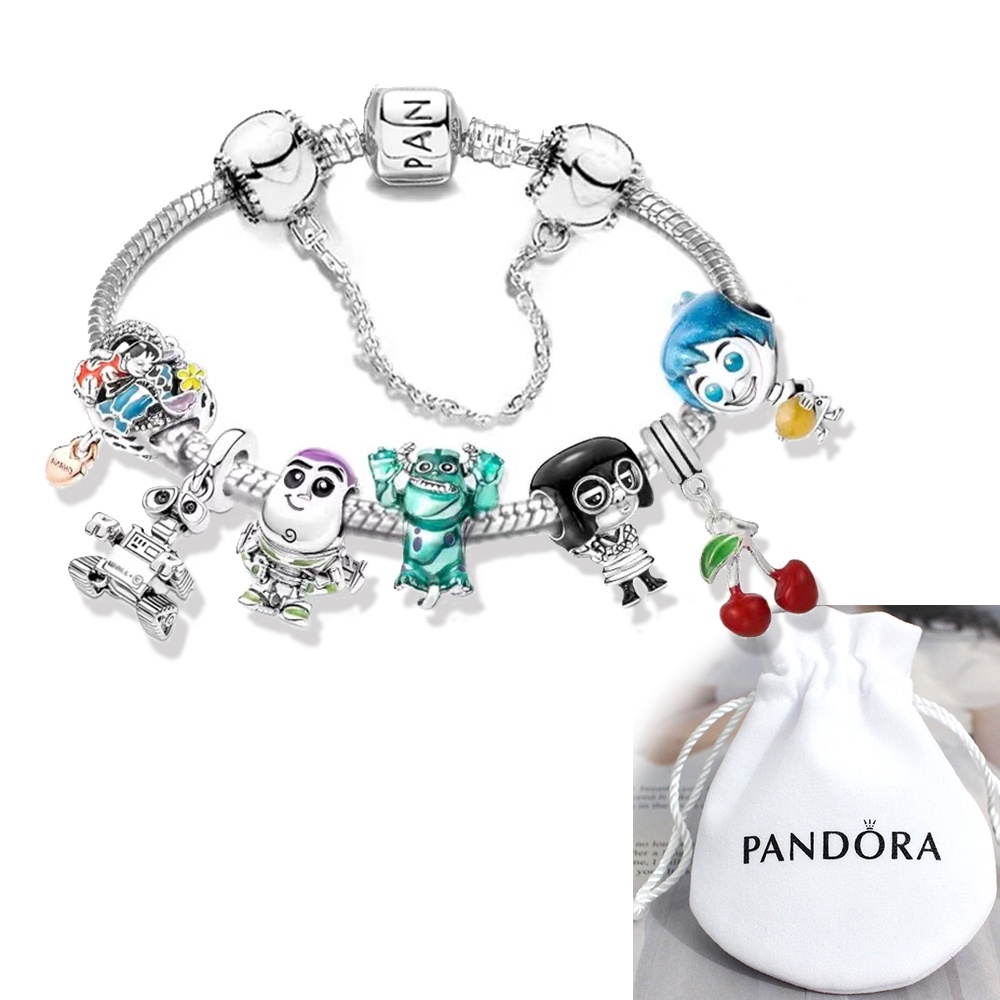 Pulsera Charms Pandora Series Pixar Monster Hairy De Plata 925 Cadena ...