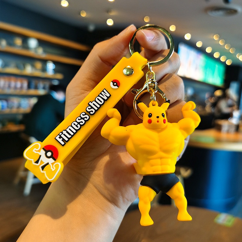 Llavero Muscular Pikachu Puede Alcanzar Pato Jenny Tortuga De Dibujos ...