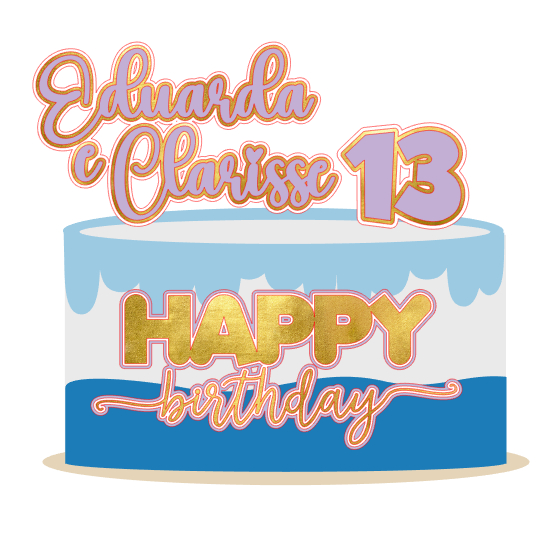 Feliz Cumpleaños Cake Topper-Personalizado Con Nombre Y Edad | Shopee ...