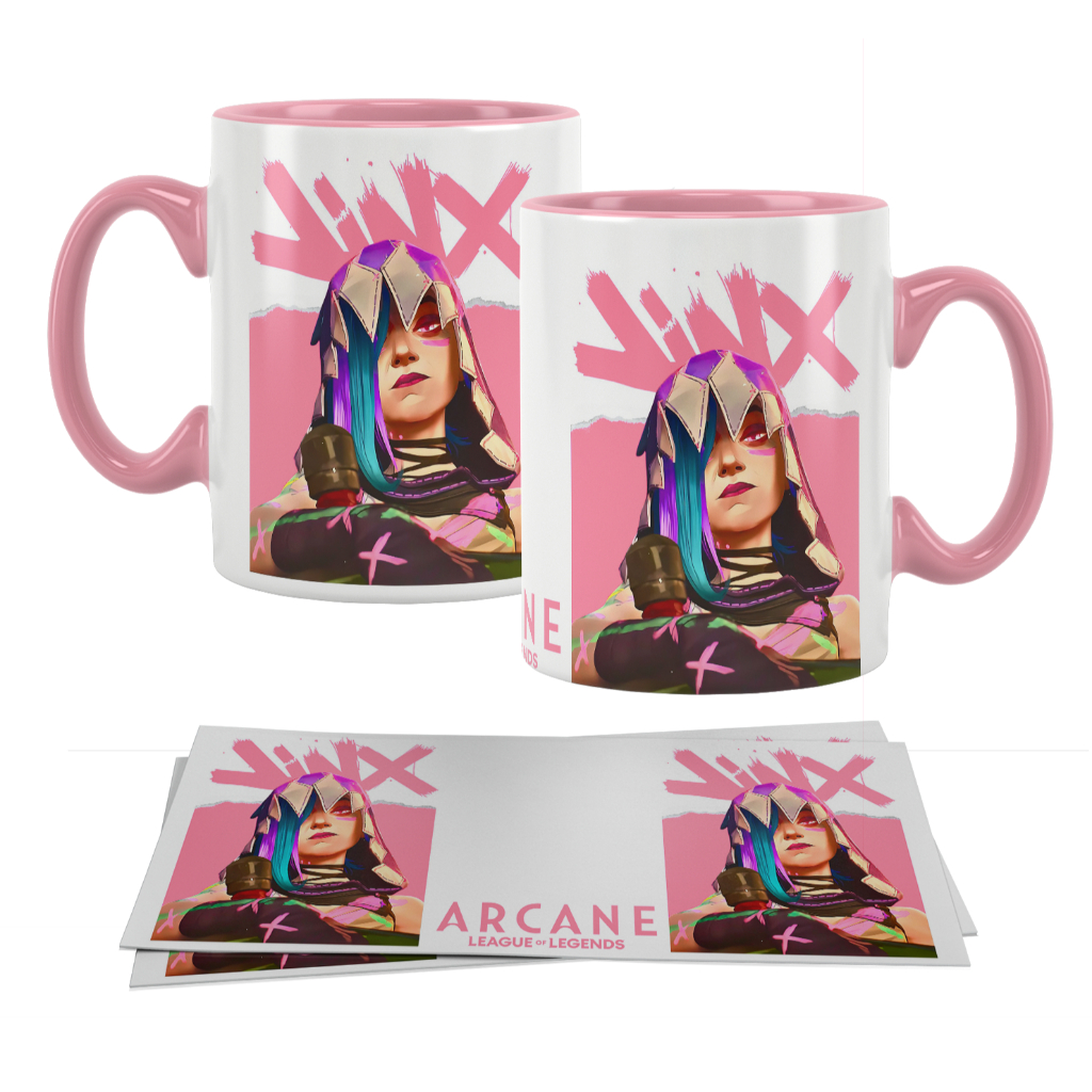 Taza Arcana League Of Legends Serie Jinx LOL-Rosa-325ML | Shopee México