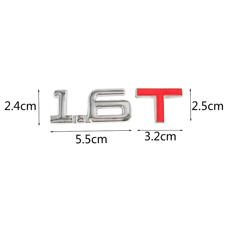 Metal Coche 1.6T 1.8T 2.0T 2.8T Logotipo Pegatina Emblema Insignia Pegatinas Para Mazda KIA ...