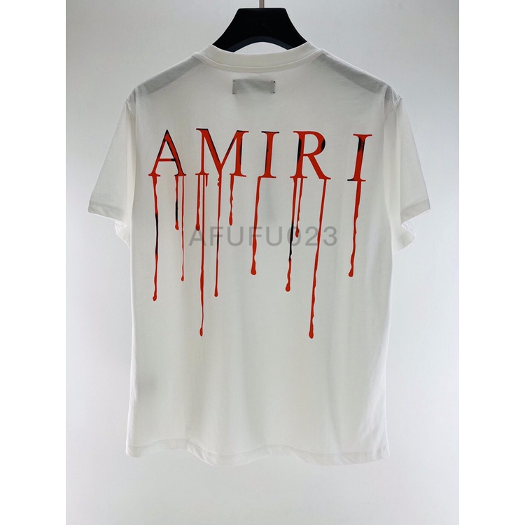 Amiri Summer High Street Splash Ink Graffiti Letter Print Casual Suelto