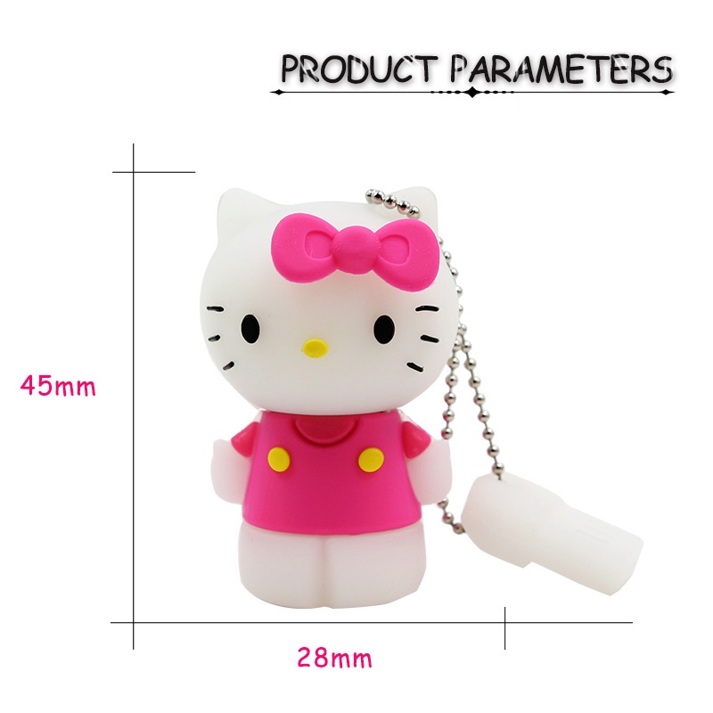 Lindo Hello Kitty USB Flash Drive 8GB/16GB/32GB/64GB Pendrive Llavero ...