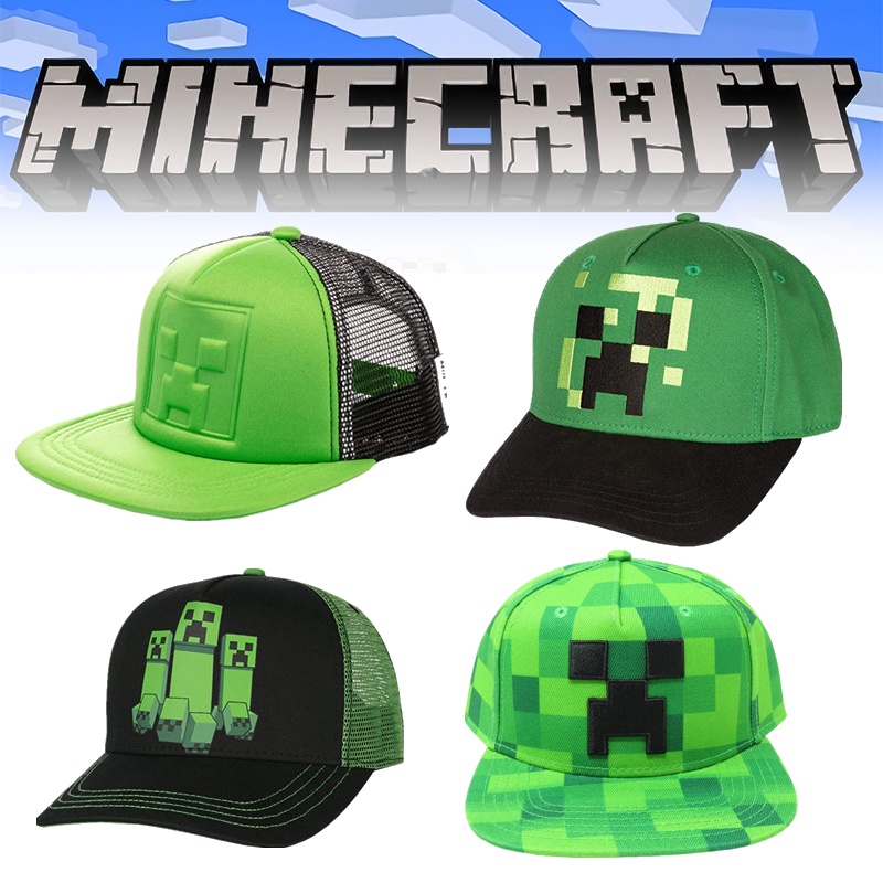 Minecraft gorra de béisbol Steve Creeper sombrero de sol pico gorra niños verano red sombrero ...