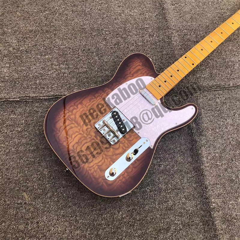 Telecaster Guitarra Eléctrica Fender Custom Shop Marrón Sunburst Arce ...