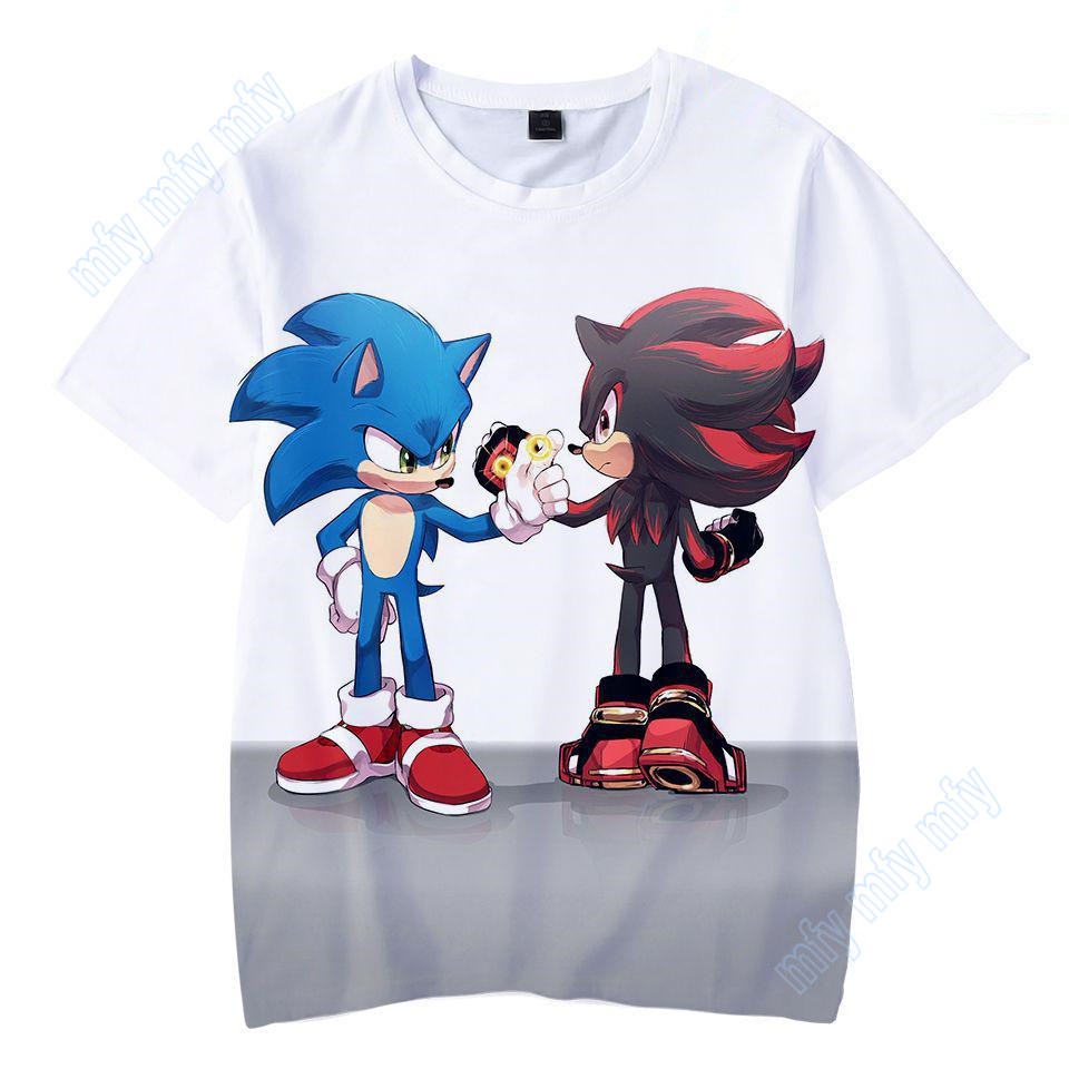 Niños De Dibujos Animados T-Shirt Sonic El Erizo Jersey Camisa | Shopee ...