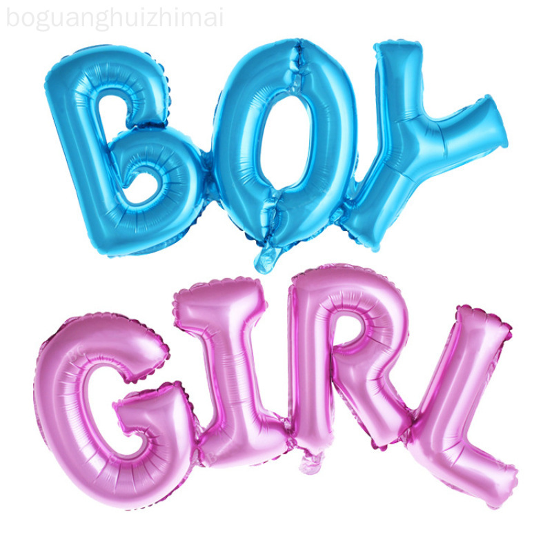 Azul Rosa Letra Niño Niña Globos De Papel De Aluminio Nombre Carta ...