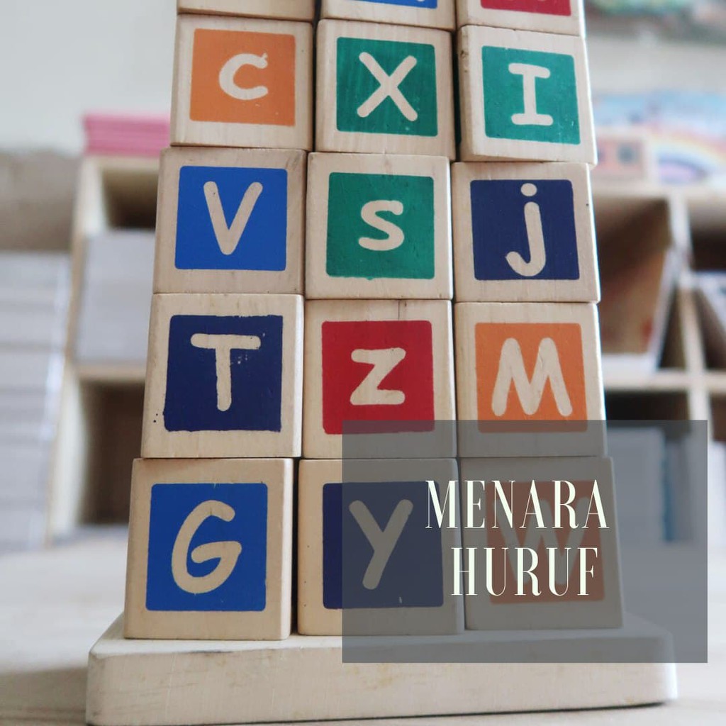 Torre de letras, juguetes educativos de madera para niños por Seven ...