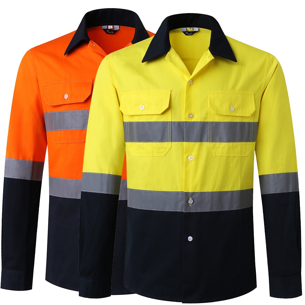 Camisa De Seguridad Reflectante 100 % Algodón Para Hombres Ropa De ...