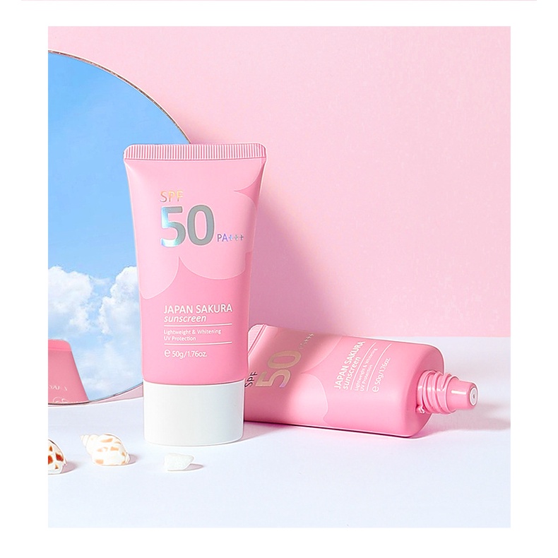 LAIKOU Japón Sakura Protector Solar Facial 50g Corporal SPF50 PA + + Protección De Rayos UV ...