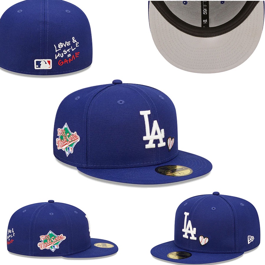 MLB LA Fitted Cap Dodgers Los Angeles Hebilla Hip Hop Sombrero Moda Top ...