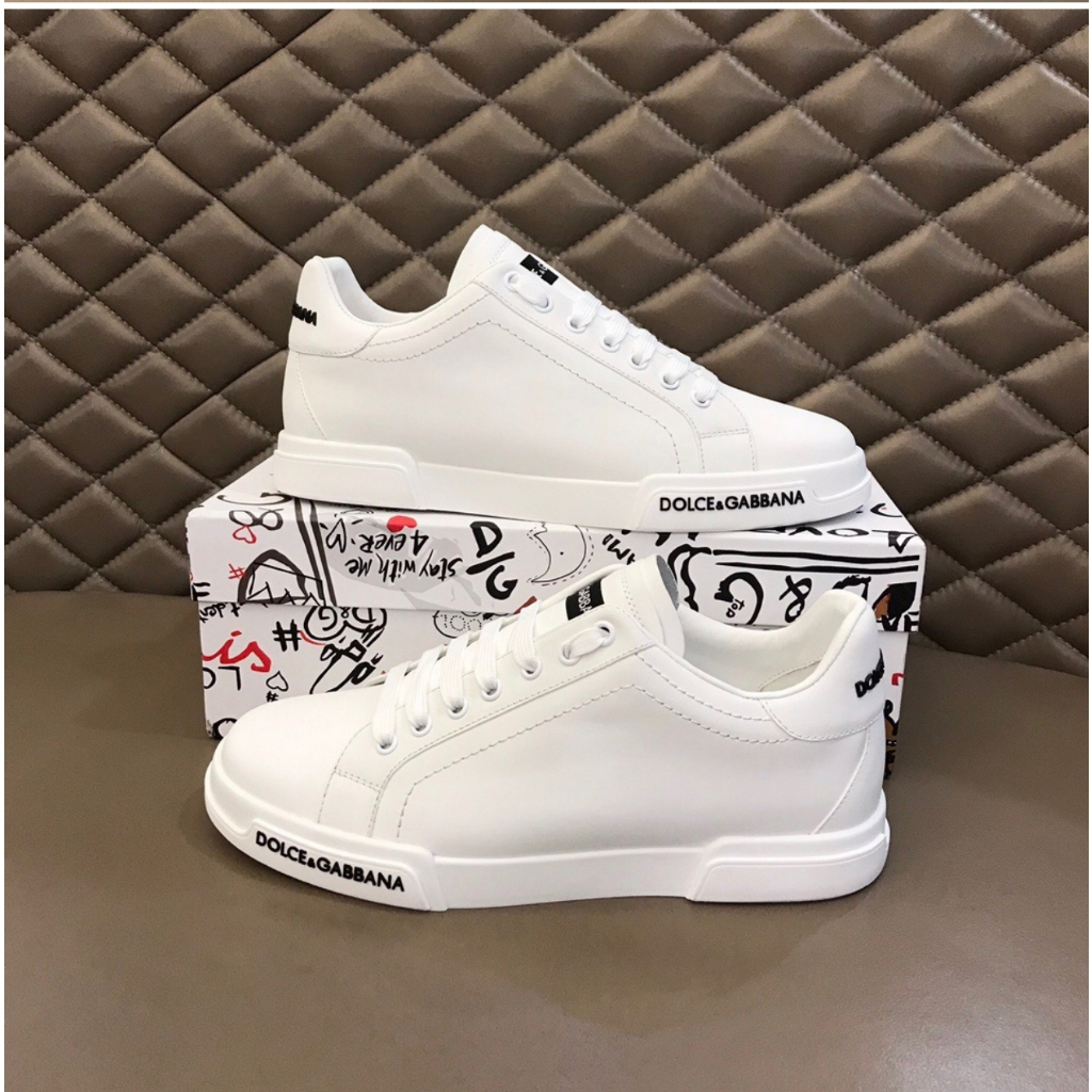 DG Dolce & Gabbana Zapatos De Cuero Bajo Para Zapatillas/Entrenamiento ...