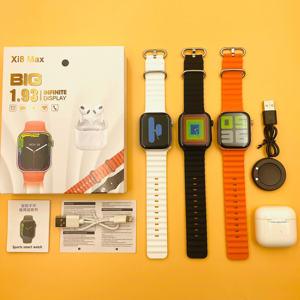 XI8 MAX Smart Watch TWS 2 En 1 Auriculares BT Llamada Reloj Inteligente ...