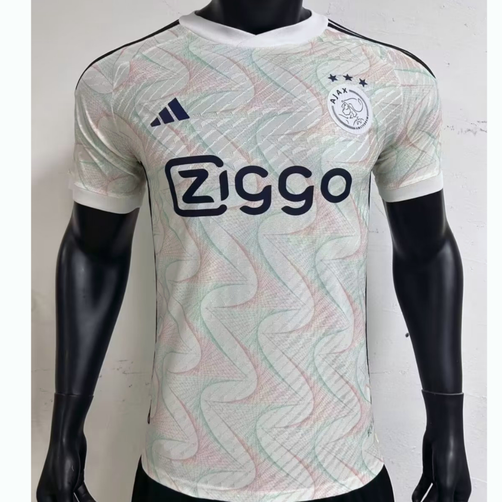23/24 Ajax Camiseta De Fútbol Blanca Para Hombre Versión De Jugador ...