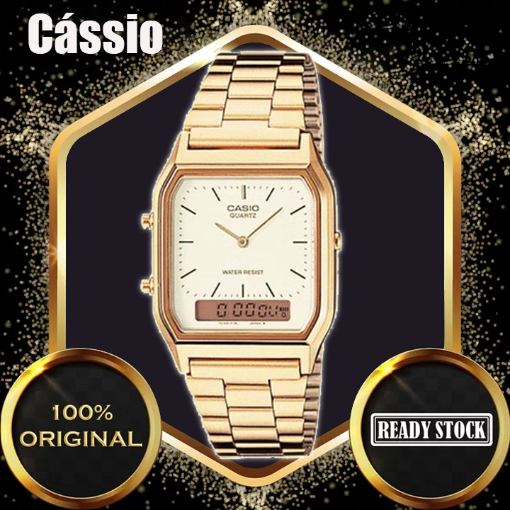 [Envío Hoy] Reloj Casio reloj de oro de marca superior de lujo de doble ...