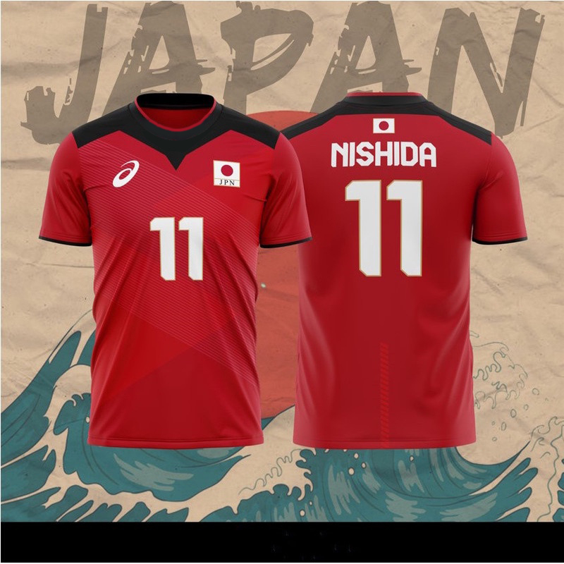 Jersey De Voleibol Olímpico De Japón 2020 Nishida yuji No . 11/3 ...