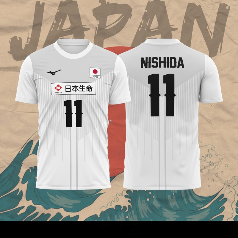 Jersey De Voleibol Olímpico De Japón 2020 Nishida yuji No . 11/3 ...