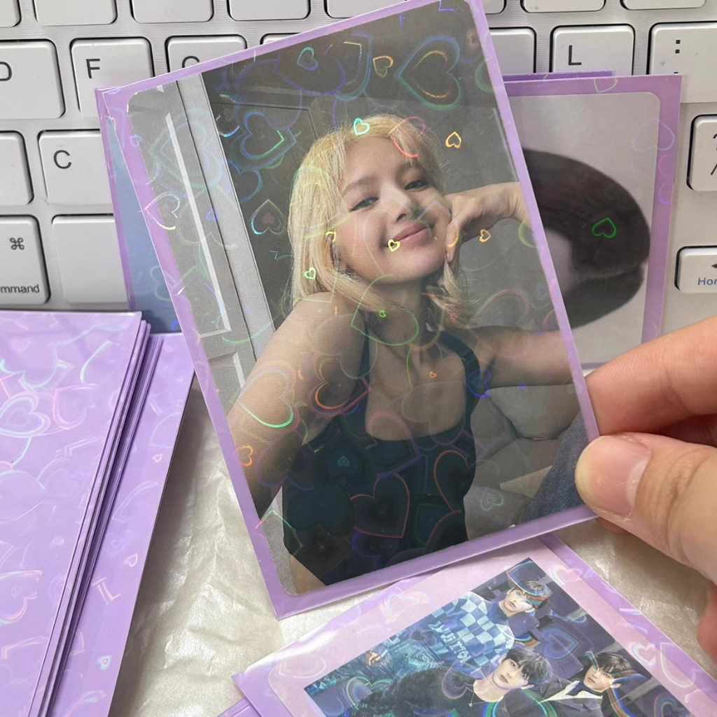 Steve 50pcs 61 * 91mm Cremoso 2 Capas PP Photocard Film Transparente ...